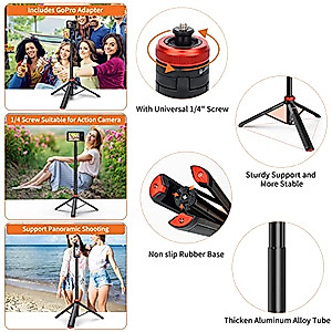 UURIG 52" Extendable Camera Tripod for Insta360 X3 X2 Selfie Stick Tripod with 1/4" Screw Mini Portable Camera Stand Tripod for GoPro Max Hero 11 10 9 8 7 6 5/DJI Osmo/AKASO/SJCAM/Action Camera