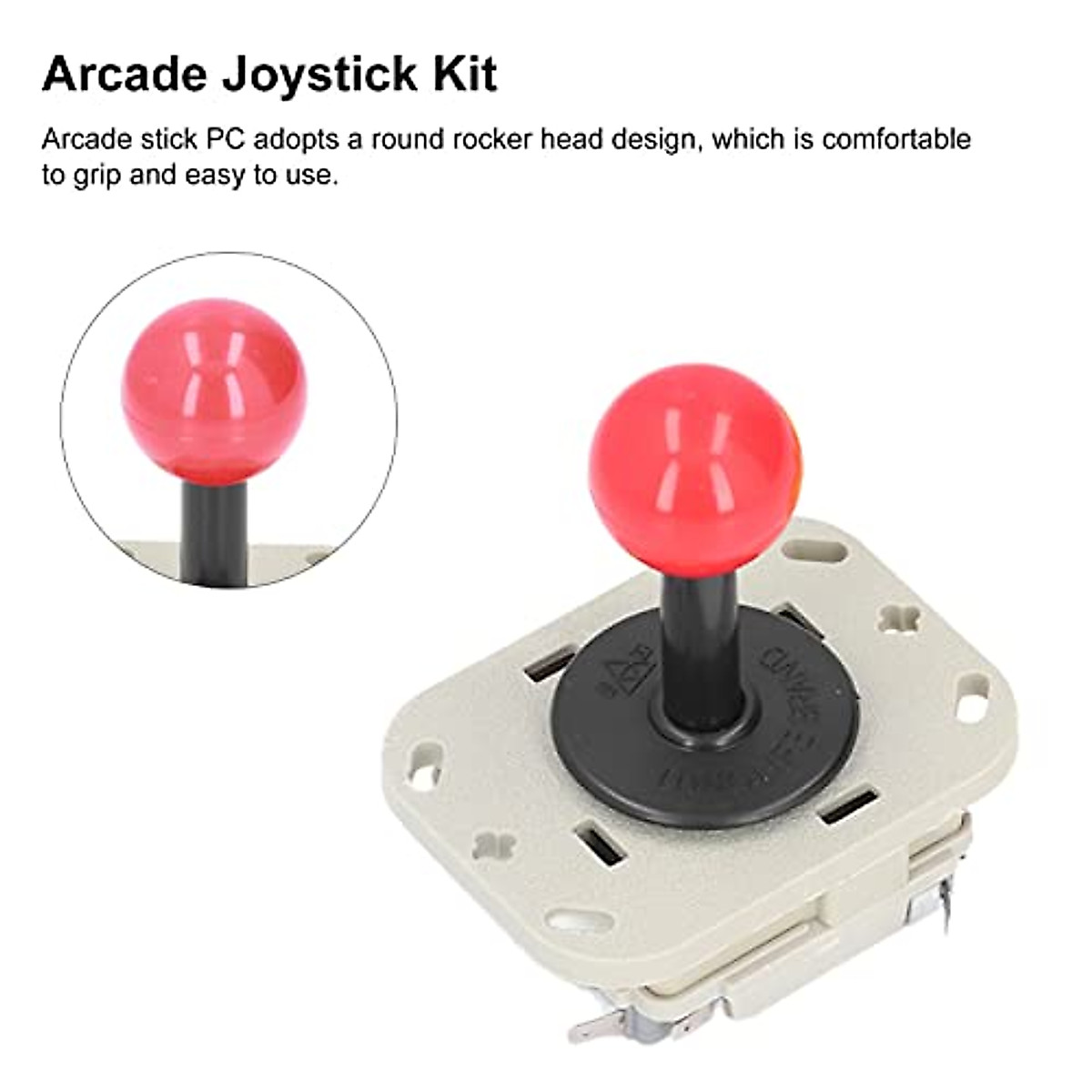 Arcade Joystick, 50 Million Taps Lightweight Portable Comfortable Grip Simple Operation Arcade Buttons for Household for Recreational Machines