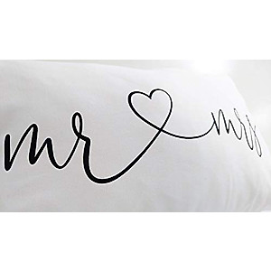 Mr Mrs Gift Pillow Gift Mr and Mrs Pillow Cover Bedroom Decor Master Bedroom Throw Pillow with Words Quotes