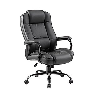 Boss Office Products Heavy Duty Executive Chair with 350lbs Weight Capacity in Black
