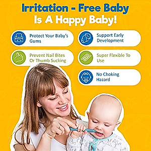 BABYSKIT Flexible Hollow Teething Tubes for Infants - Easy to Hold and Clean Teething Straws for Babies, Safe Hallowed Teething Tube for Babies Quality Teething Tubes for Babies 6-12 Months (4 Tubes)