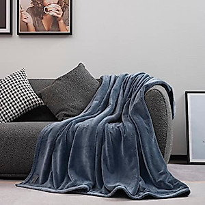 Mellowdy Extra Thick Hearty Plush Flannel Blanket (Dark Grey, 90x90) - 500GSM Queen Size Warm Blanket for Winter, Fall | Soft, Fluffy, Cuddly, Perfect for Bed, Oversized Throw for Couch, Sofa