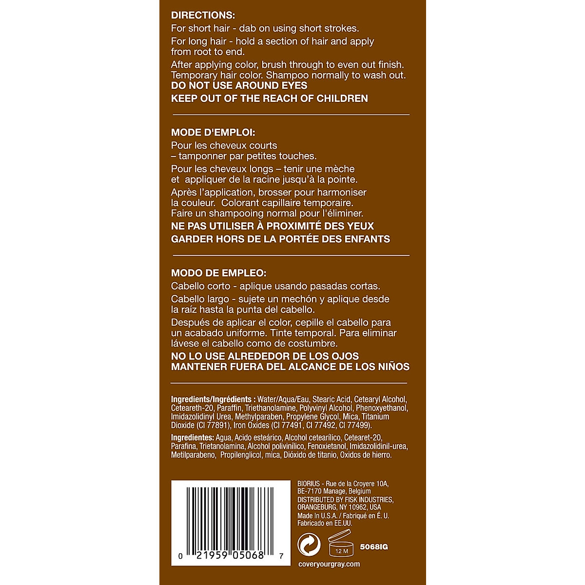 Cover Your Gray Brush-In Wand - Dark Brown