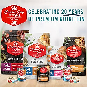 Chicken Soup For The Soul Classic Dry Small Bites Adult Dog Food, Chicken, Turkey & Brown Rice Recipe, 4.5 Pound Bag | Soy, Corn & Wheat Free, Small Breed Dog Food Made with Real Ingredients