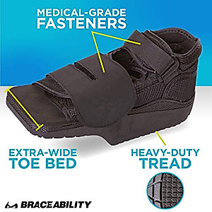 BraceAbility Forefoot Off-Loading Healing Shoe - Non-Weight Bearing Medical Boot for Diabetic Foot Ulcer Protection, Metatarsalgia Pain and Post Bunion, Mallet or Hammer Toe Surgery (XL)