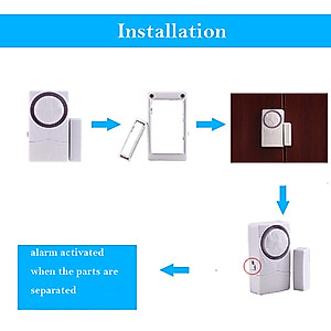 Wireless Home Security burglar alarm, Magnetic Sensor Door Window Alarm, Super Loud 110dB, Pool Door Alarm for Kids Pack of 4