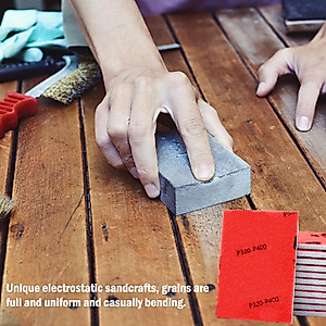 Apalie 18 Pcs 320-2500 Grit Sanding Sponge, Ultra Fine Sanding Sponges Pads, Soft Foam Sand Block Wet Dry Sandpaper for Model Drywall Metal Wood Furniture Polishing