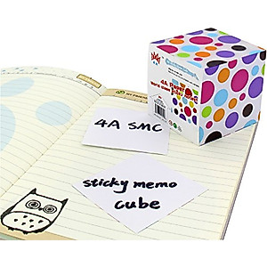 4A Sticky Memo Cube,2 1/2 Inches,Bubble Patterned Printed On The Four Sides,Self-Stick Notes Cube,About 500 Sheets/Cube,1 Cube/Pack,4A SMC 434