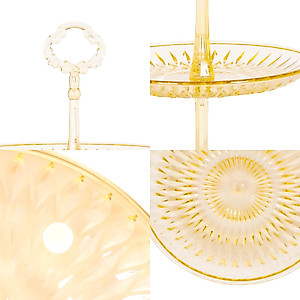 ShellKingdom 2 Pack Clear Cupcake Stand, 3 Tier Serving Tray Cupcake Dessert Candy Fruit Display Holder for Wedding, Christmas, Baby Shower Birthday Tea Party