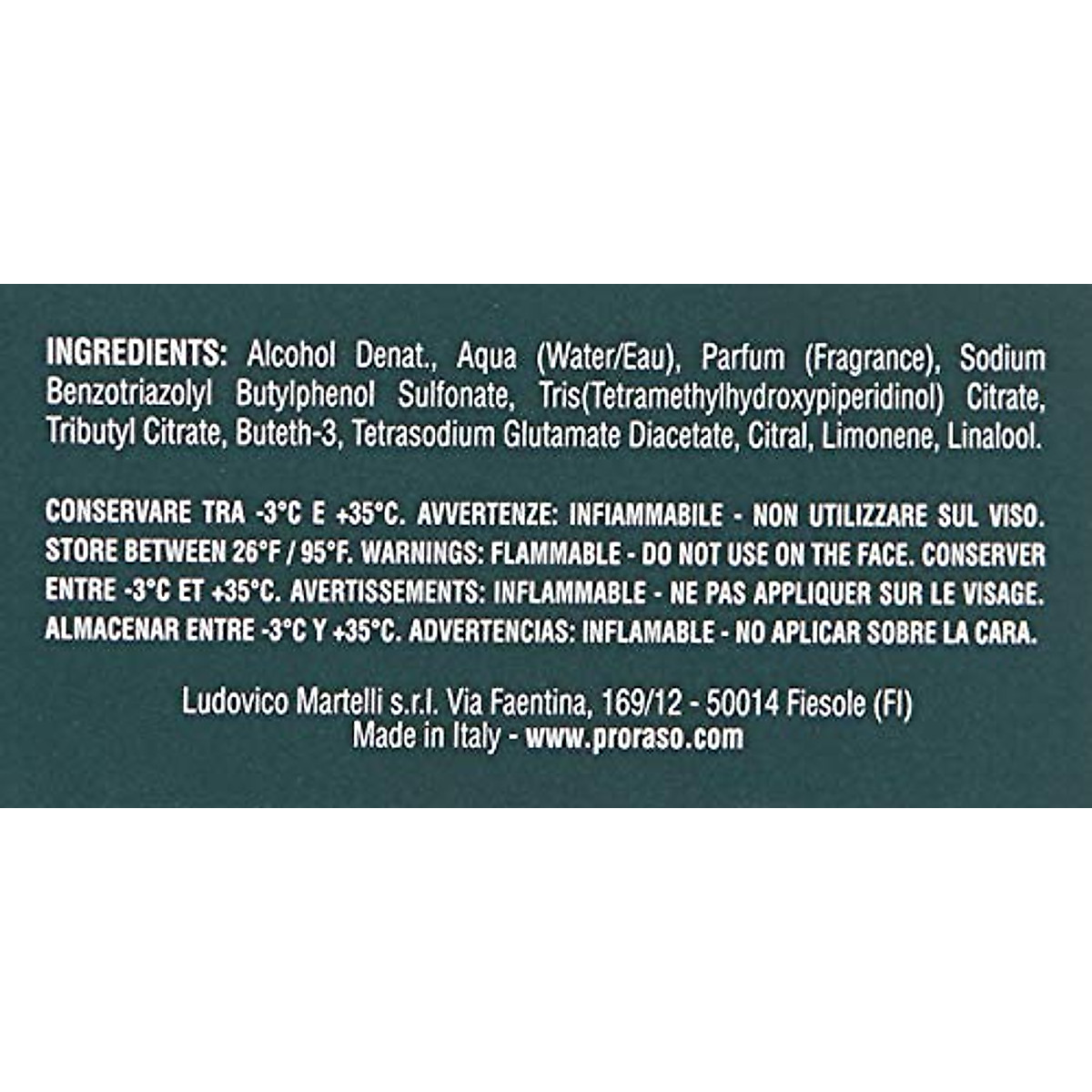 Proraso Refreshing Cologne 6 Piece Tissue Set, Cypress/Vetyver