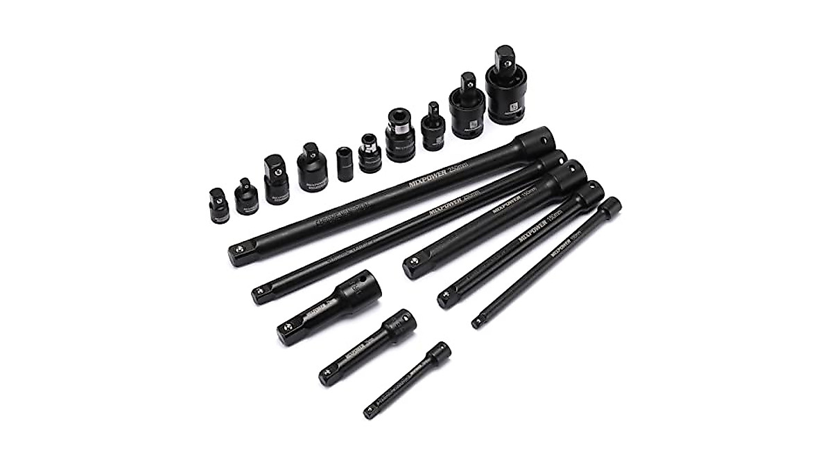 MIXPOWER 18-Piece Drive Tool Accessory Set for Professional Use