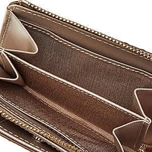 PATRICK COX(パトリックコックス) Women's PXLWKBS2 Queen Pattern Pearl Embossing Compact Storage (Includes Exclusive Box), Golden