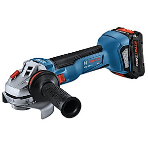 BOSCH GWS18V-10B14 18V Brushless 4-1/2 – 5 In. Angle Grinder Kit with (1) CORE18V® 8 Ah High Power Battery