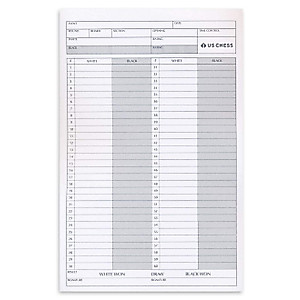 US Chess Federation Chess Players Score Pad (4 Pack)