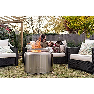 Solo Stove Yukon Big Yard Bundle 2.0 | Incl. Yukon Smokeless Fire Pit with Stand, Shelter, Shield, Portable for Wood Burning, Removable Ash Pan, Stainless Steel, H: 19.8in x Dia: 27in, 50.85lbs
