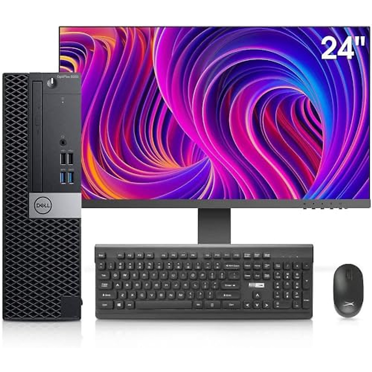 Dell OptiPlex 5050 Desktop Computers with 24 inch Monitor PC Bundle,32GB DDR4 Ram New 1TB M.2 NVMe SSD,AX200 Built-in WiFi 6,Bluetooth 5.2, i5-6500 3.2GHz,HDMI,DVD-RW,Windows 10 Pro (Renewed)