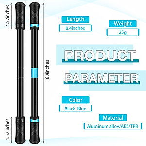 4 Pieces Pen Spinning Spinner Pen Gaming Pen Spinning Mod Gaming Spinning Pens Flying Spinning Pen Finger Rotating Pen for Kids Teens Student Games Learning Office Supplies (Black, Blue)