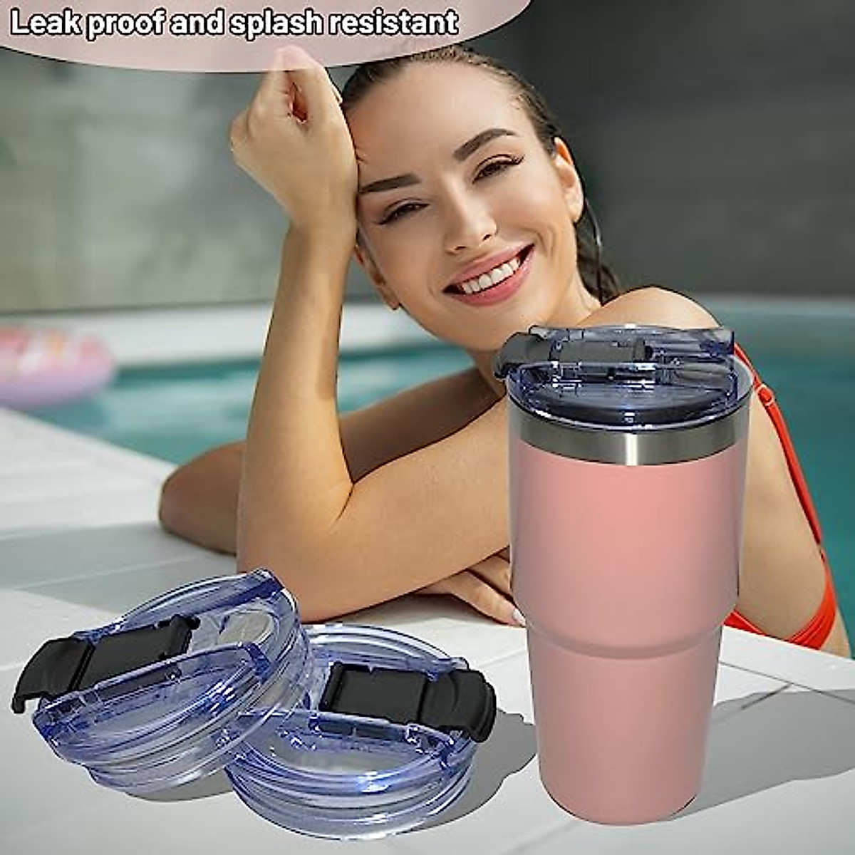 HeyMoly Stanley Tumbler 30 oz Replacement Lids 2 Pack, Spill Proof and Splash Resistant Covers for Tumbler 30 oz(2 Pack)