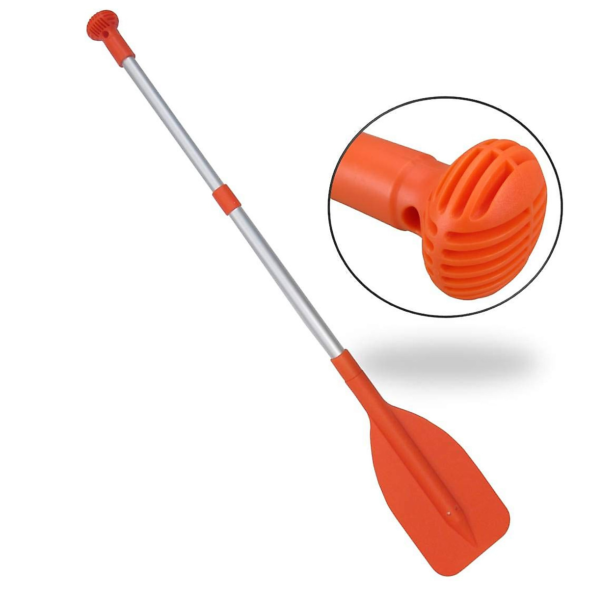 Pactrade Marine Boat Kayak Raft Mini Telescopic 21'' - 42'' Paddle Orange Blade Round Grip No Direction Limit