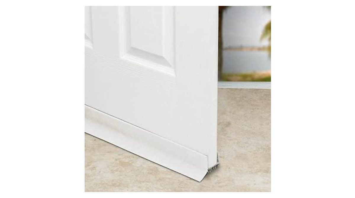 PVC Door Sweep with Foam Draft Stopper - Easy Install