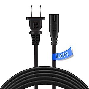 SupplySource 5ft/1.5m UL Listed AC in Power Cord Outlet Socket Cable Plug Lead for PANASONIC RX-D55 RXD55 RX-D55GC RX-D55GC-K Digtal Audio Portable Stereo CD Radio Boombox System Player