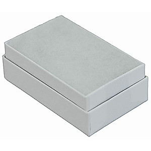 JPB White Swirl Cotton Filled Jewelry Box #21 (Case of 100) 2.5 inches x 1.5 inches