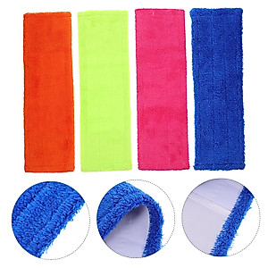 Ipetboom 1set Mop Replacement Cloth Coral Fleece Pad Replacement Commercial Cleaning Refills Coral Fleece Mop Refill Wet Mop Refill Pads Mop Filling Pad Cleaning Mop Coral Fleece 4pcs