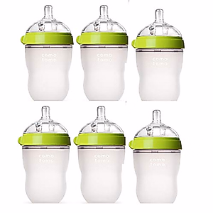 Comotomo Natural Feel 8oz. Bottle 6 Pack - Green