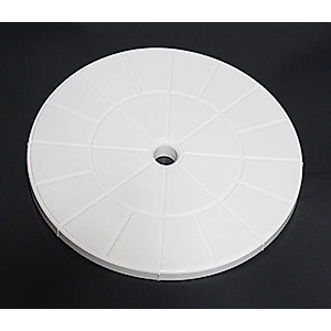 JSP Manufacturing Swimming Pool Skimmer Cover Debris Canister Deck Lid 9 1/8" Inch Skimmer Valve Replacement Lid (White)