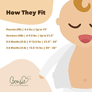 Bonsie Skin to Skin Babywear Footed Bodysuit - Pink Baby One Piece - Peony (0-3 Months)