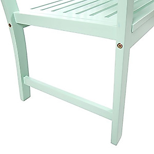 Christopher Knight Home Loja Outdoor Acacia Wood Bench, Light Mint