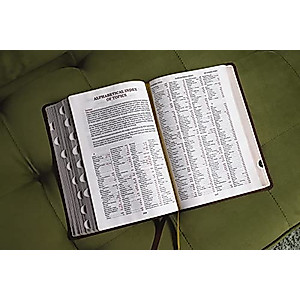 KJV, Thompson Chain-Reference Bible, Large Print, Leathersoft, Brown, Red Letter, Thumb Indexed, Comfort Print
