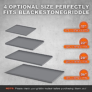 for Blackstone 28 Inch Griddle Mat Buddy, Silicone Grill Mat Protective Cover Accessories for Blackstone Griddle, Heavy Duty Food Grade Protector
