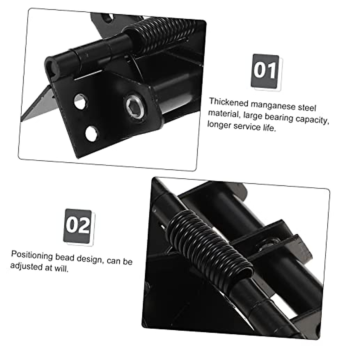 OSALADI 90 Automatic Closing Hinge Heavy Duty Door Closer Heavy Duty Hinges Exterior Door Hinges Spring Hinge Folding Leg Hinge Springs Manganese Steel Black Small Hinges Spring Door Hinge