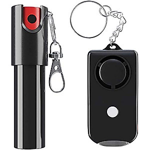 ARMADILLO DEFENSE Pepper Spray and Personal Alarm Key Chain Bundle (2 Pack) for Protection and Self Defense, Safeguard for Women and Men, Tear Gas and Panic Button