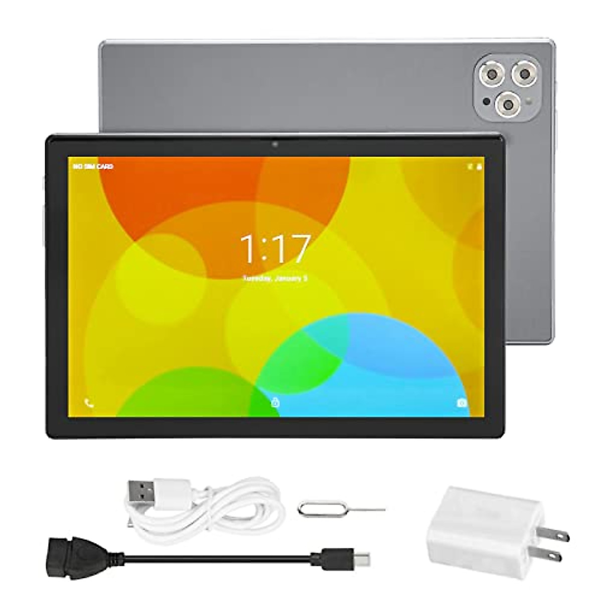 VINGVO 10.1 Inch Tablet, 100-240V Tablet PC 1600x2560 IPS Screen for Travel (US Plug)