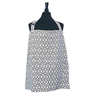 LK Baby Nursing Cover for Breastfeeding Privacy Soft 100% Cotton in Grey White