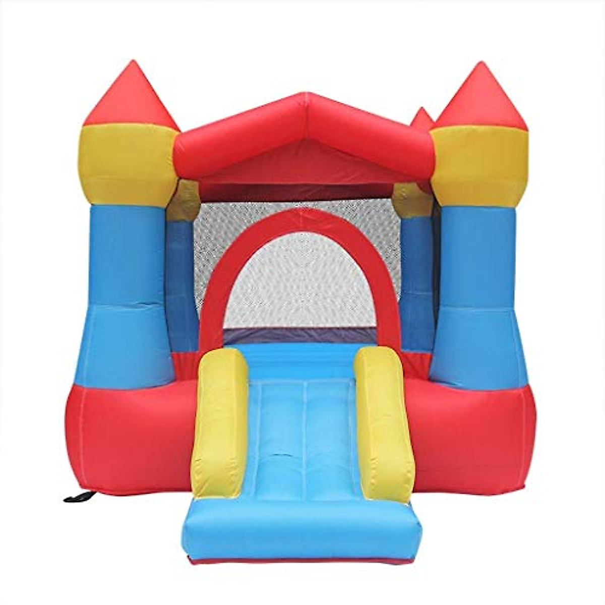 FBITE Children's Inflatable Castle,Trampoline Home Small Inflatable Slide Parent-Children's Playground Kindergarten Indoor and Outdoor Toy Playground,Colors,265 190 170Cm