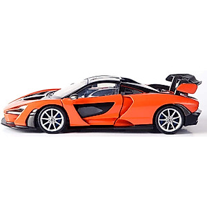 McLaren Senna Orange Metallic and Black Timeless Legends 1/24 Diecast Model Car by Motormax 79355