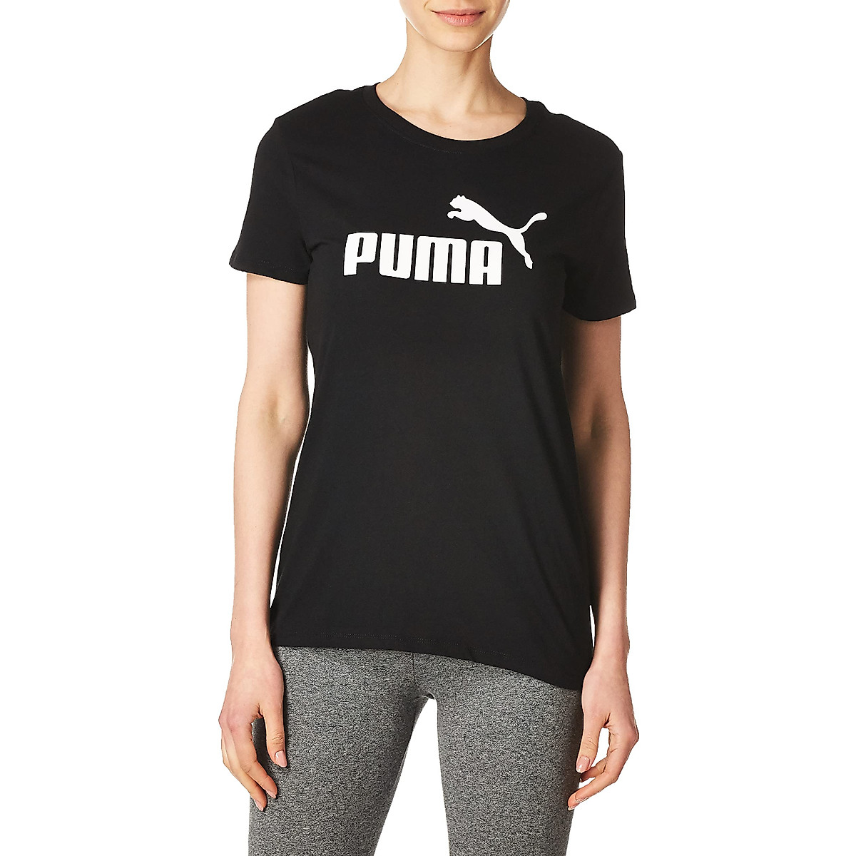 PUMA Women's Plus Size Essentials Tee, Cotton Black, 3X