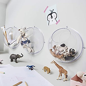 Koziol Orion Hanging Display, Set of 2, Crystal Clear, 12.87 x 12.87 x 11.85