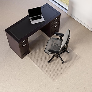 Realspace® Medium-Pile Chair Mat With Beveled Edge, Standard Lip, 45"W x 53"D, Clear