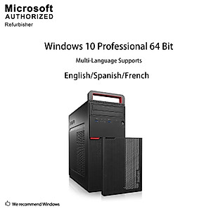 Lenovo ThinkCentre Tower Desktop PC Computer Workstation, Intel Quad Core i5-6400 up to 3.3GHz, 16G DDR4, 512G SSD, DVD, USB 3.0, VGA, DP, Mouse, Keyboard, Windows 10 Pro 64 Bit (Renewed)
