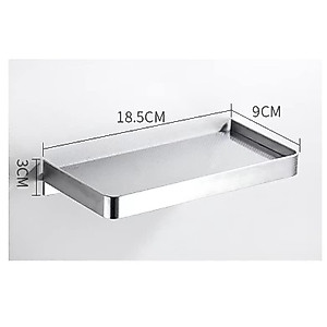 YISMAN Stainless Steel Toilet Phone Holder, Wall Mounted Storage Shelves, Multifunctional Item Tray Free Punching