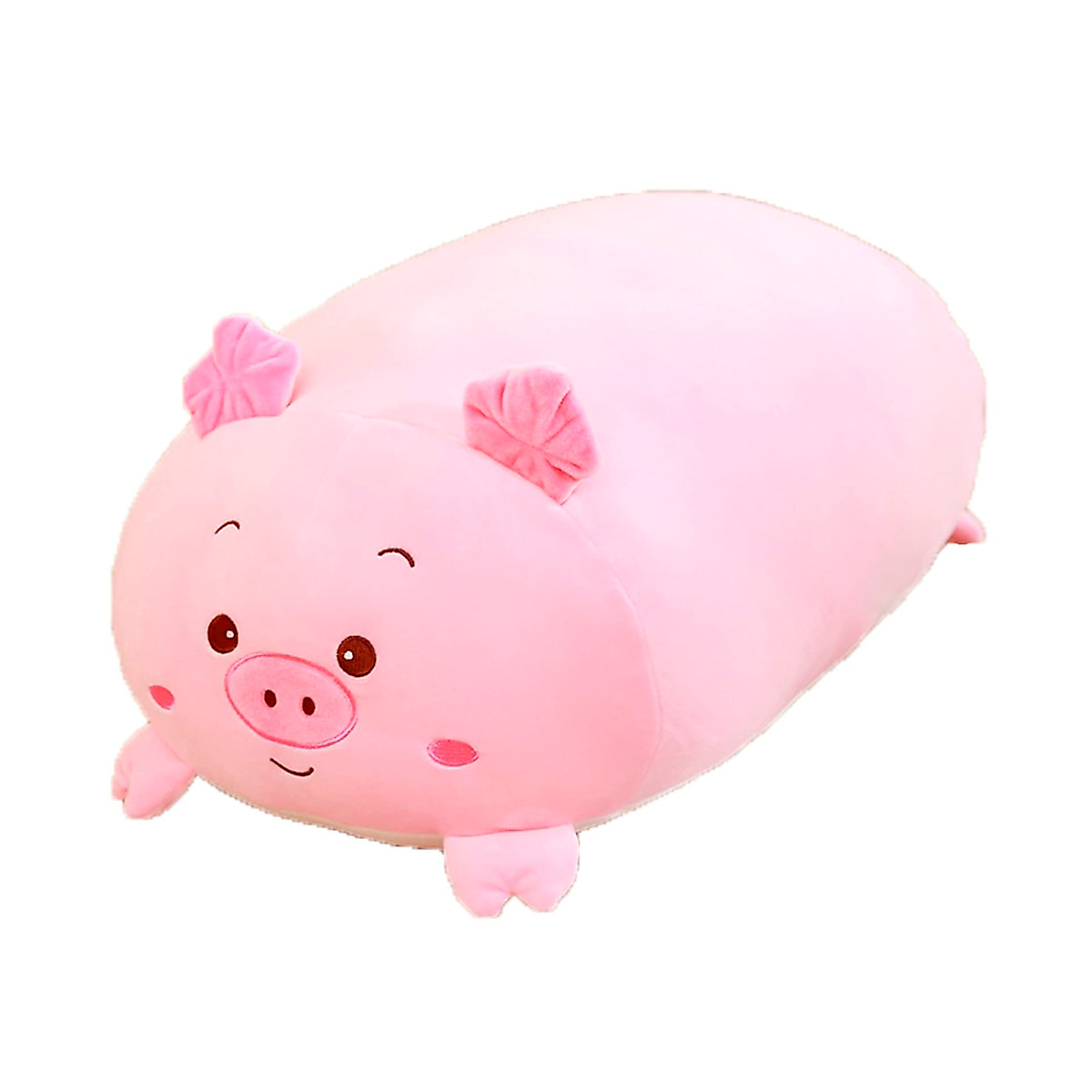 TONGSONG 8 Inch Long Plush Pig Stuffed Animal Pig Hugging Pillow Cuddly Pig Pillow Plushies Toy Home Decor Pink Piggy Huggable Anime Gifts for Kids and Lovers in Birthday, Valentines