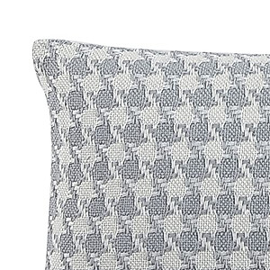 Kenneth Cole New York - Pillow Cover, Sustainable Fabric Construction with Hidden Zipper, Modern Home Decor for Couch or Bed (Houndstooth Grey, 14" x 36")