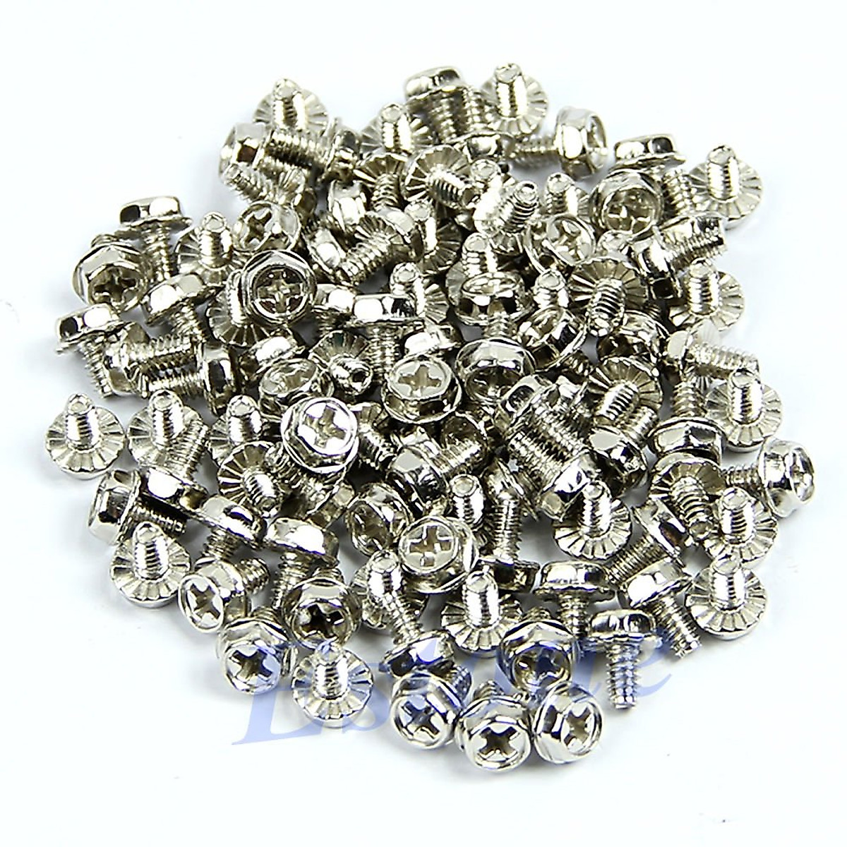 Screw 100pcs Toothed Hex 6/32 Computer PC Case Hard Drive Motherboard Mounting Screws