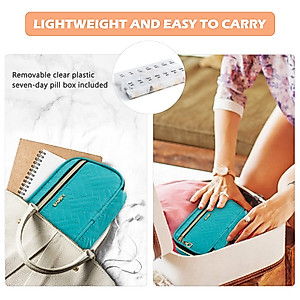 BAGSFY Pill Organizer Case 2 Times a Day- Weekly Medicine Organizer Travel Pill Box with Removable Seven-Day Medicine Case Container for Fish Oil, Vitamin, Supplement