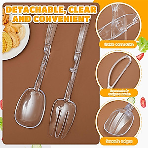 Tioncy Set of 12 Plastic Salad Scissor Tongs 11.2 Inches Plastic Tongs for Serving Reusable Food Salad Tongs for Serving Clear Serving Utensils Chef Cooking Kitchen Buffet Party Catering Supplies