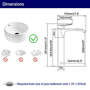 Tall Vessel Sink Faucet Bathroom Waterfall Faucet Single Handle Matte Black Vanity Bathroom Faucet Basin Mixer Tap with Water Supply Hose and Pop Up Sink Drain